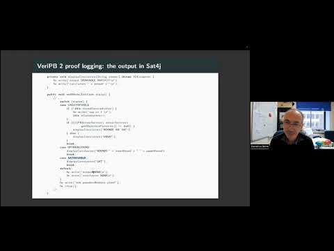 SLOPPY '24: Wishes for the VeriPB proof format (Daniel Le Berre, Université d'Artois)