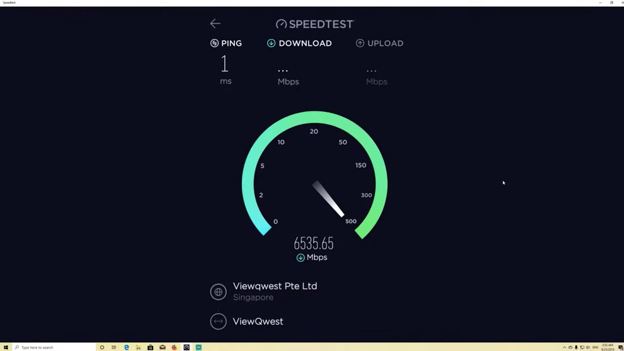 Singapore 10Gbps internet speed | Speed test by Ookla