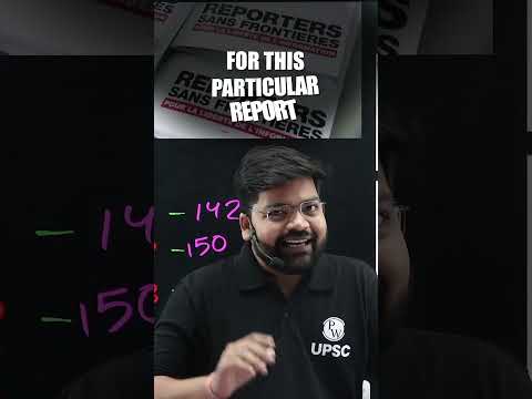 India's Rank Slips to 161 in world press freedom index #upsc #rsf #ias #upscwallah