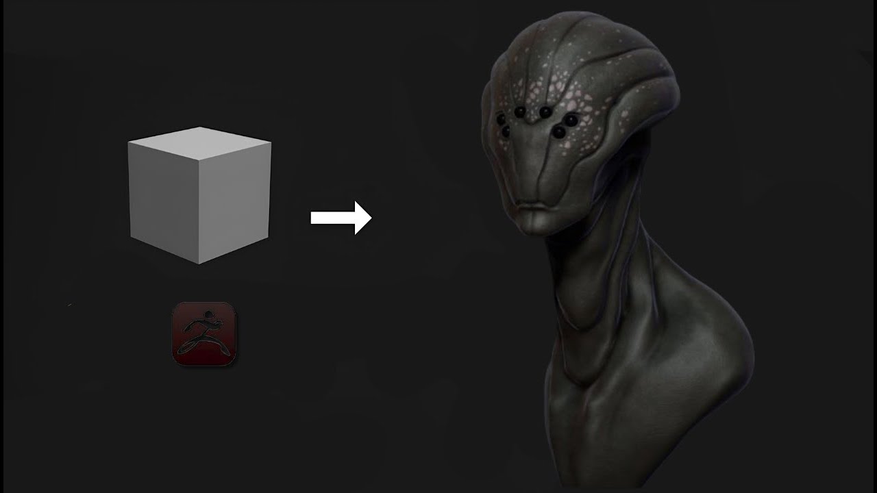 Blender ALIEN Creature 3D Sculpt Timelapse