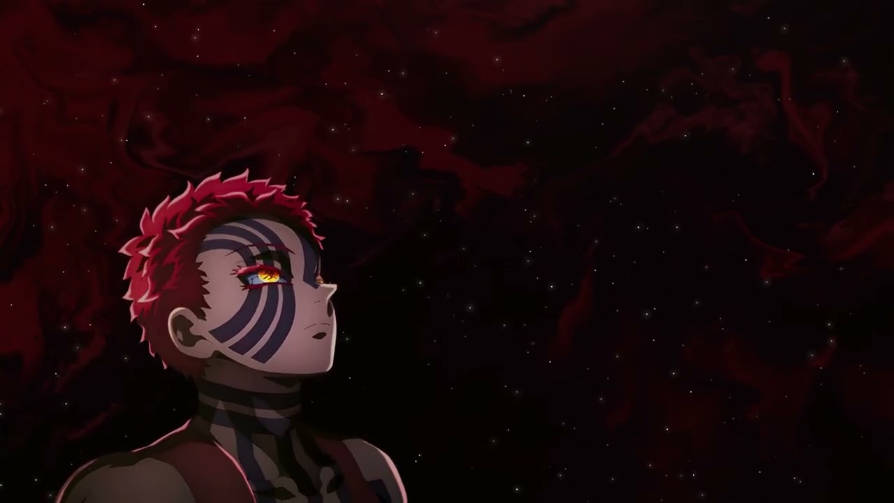 Akaza Upper Moon 3 Live Wallpaper 4K | Demon Slayer Anime Animated Background