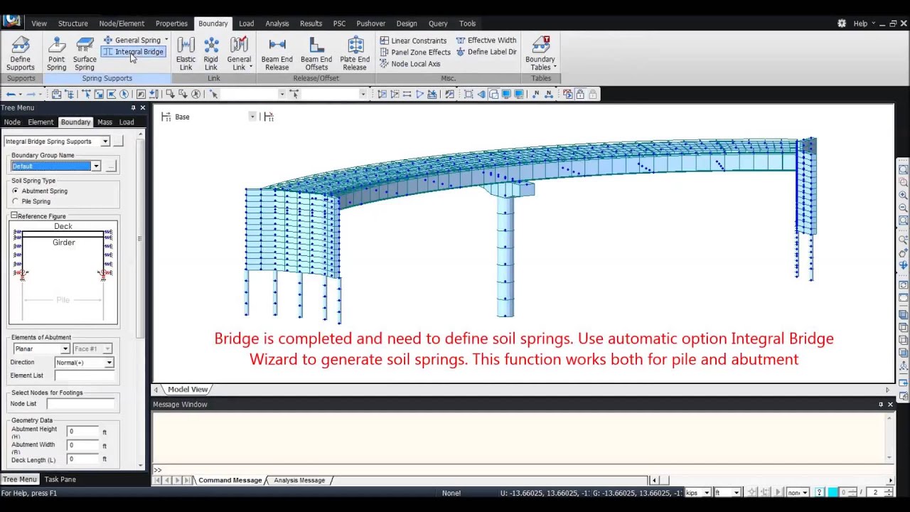 (midas Civil Tutorial) midas Civil Video Tutorial 7Piles & Soil Springs.mp4