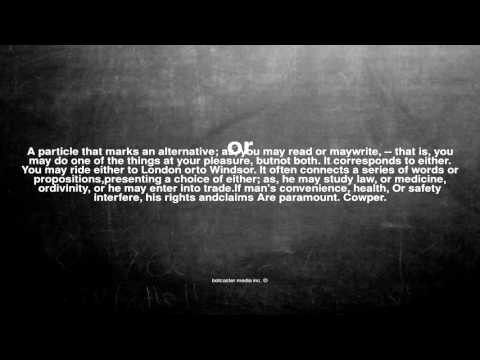 What does or mean
