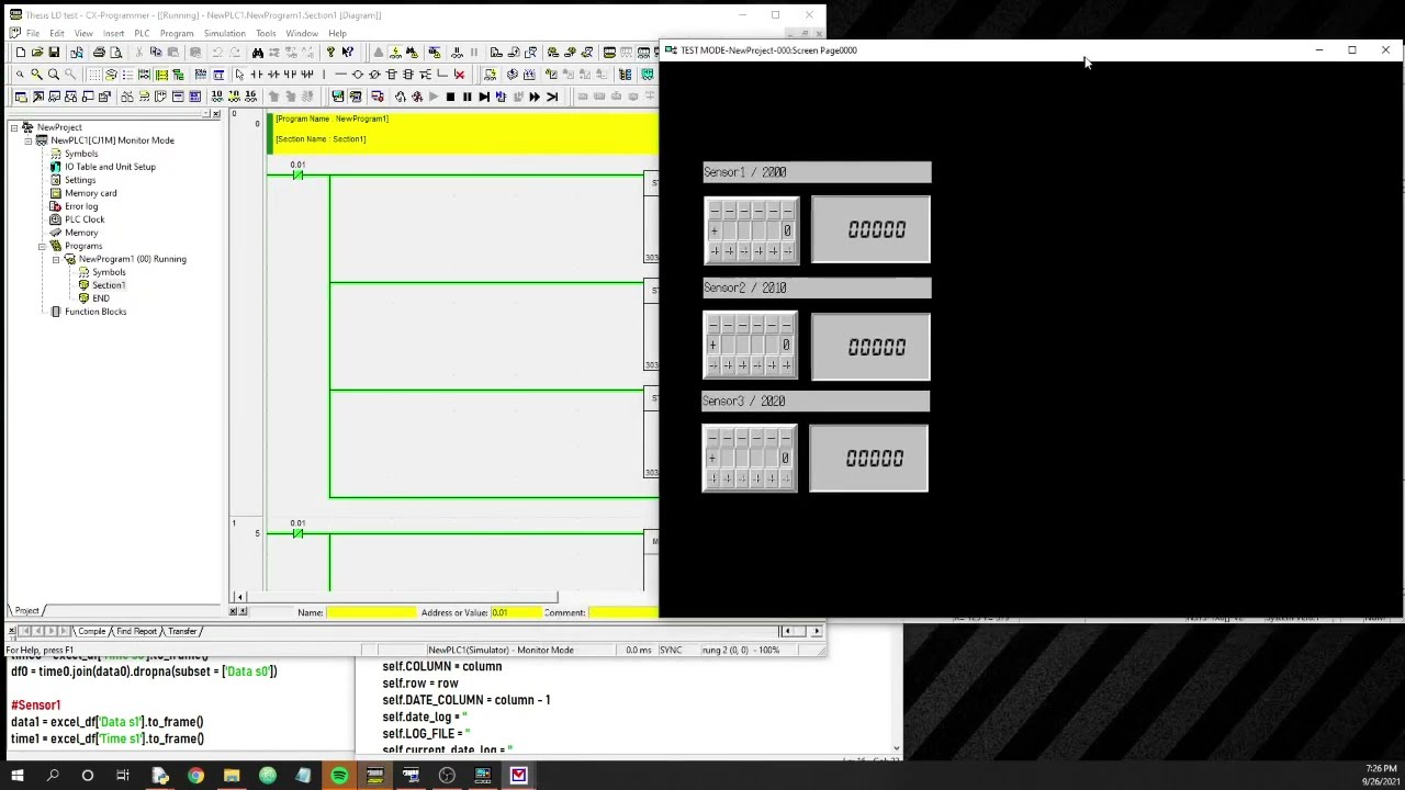 PLC data visualization system with Python