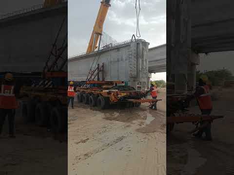 PSC Girder launching, Girder length 41.600 MTR #bridge #structure #civilengineering #civilengineer