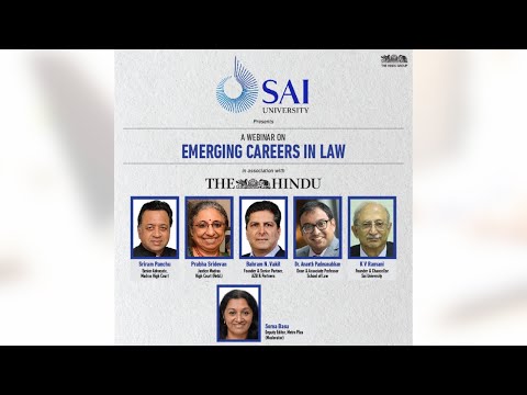 Webinar on Emerging Careers in Law | SaiU & The Hindu