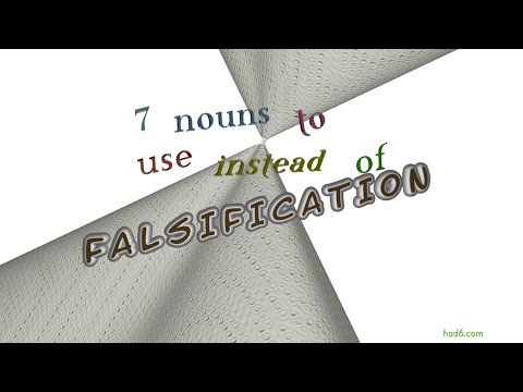 falsification - 7 nouns which are synonyms of falsification (sentence examples)