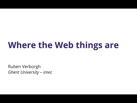 Where the Web things are