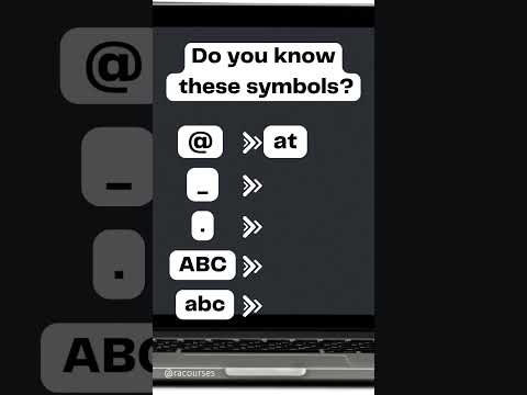 Computer keyboard symbols names in English