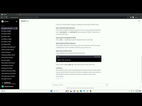 how to run python code in terminal vs code