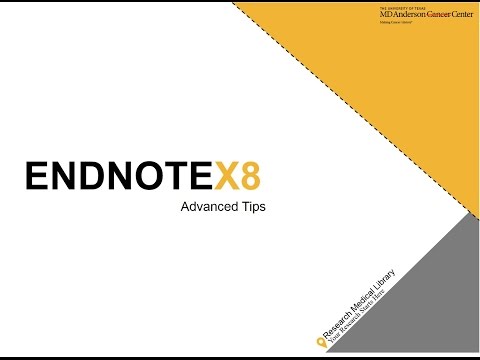 EndNote Advanced Tips Webinar