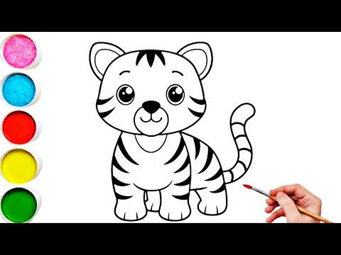 Cute Tiger ๐
Drawing, Painting & Coloring For Kids and Toddlers_ Kids Art