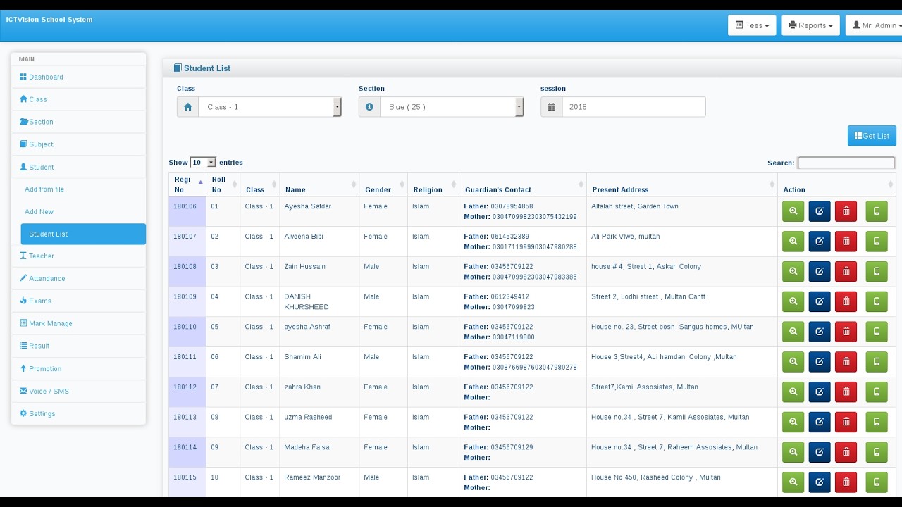 School Academic Information System 20