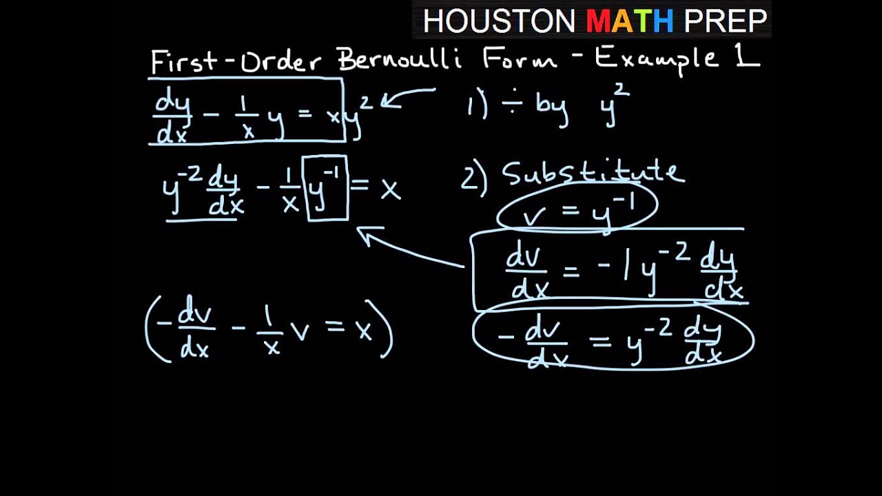 Bernoulli First Order Equations - Example 1