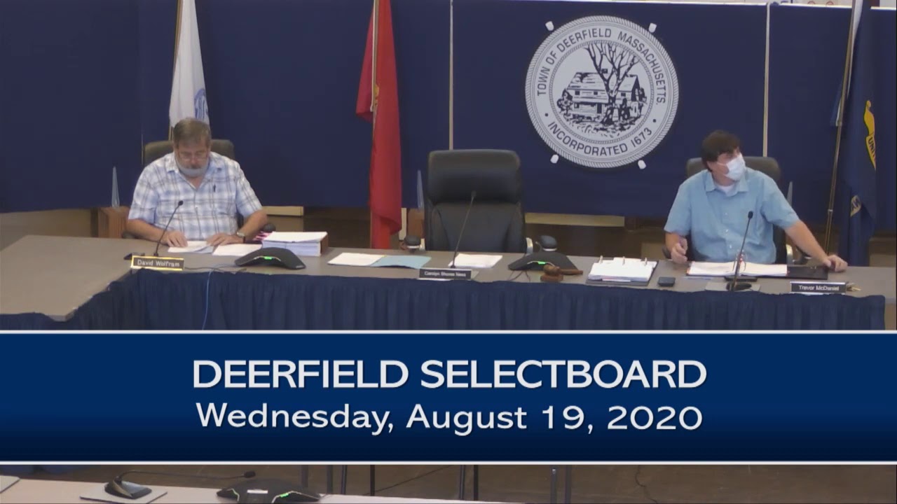 Deerfield Selectboard - August 19, 2020