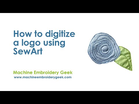 How to digitize a logo in SewArt embroidery software. Convert an EPS logo to an embroidery file.