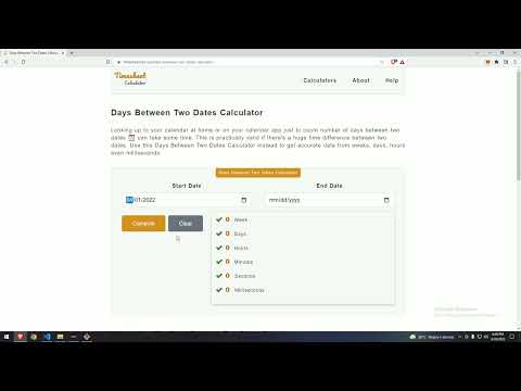 Days Between Two Dates Calculator