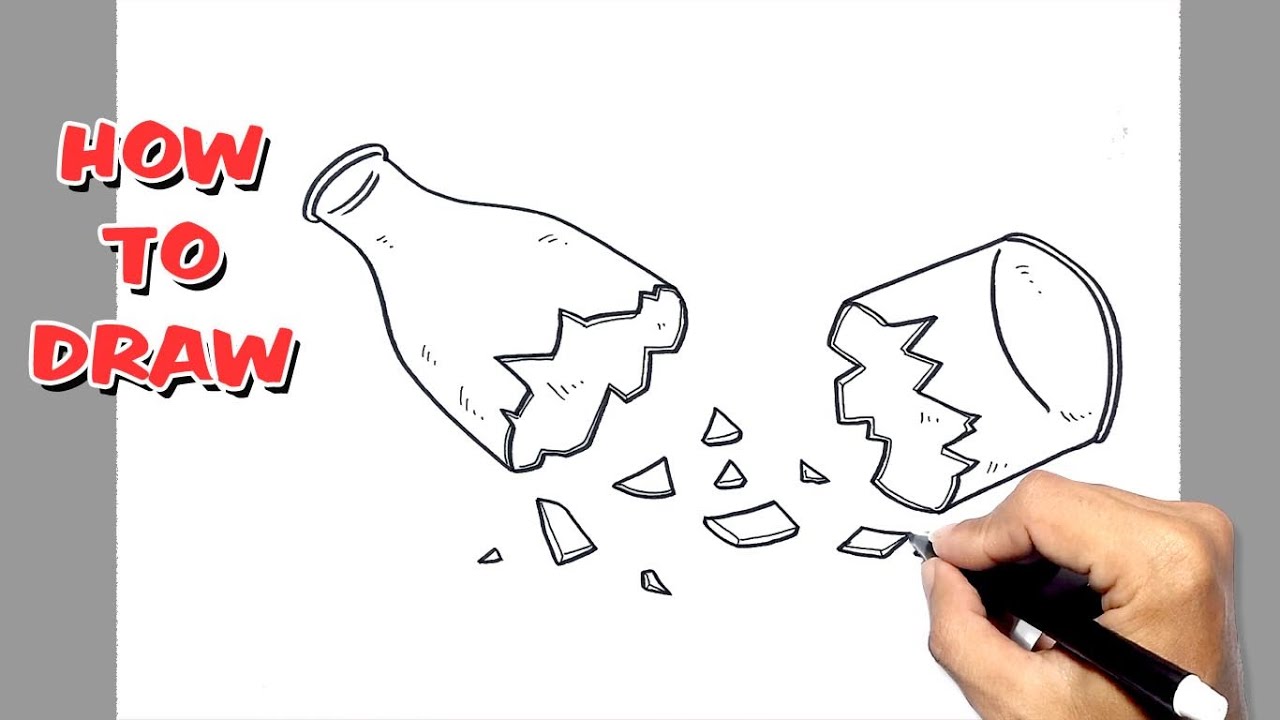 How to Draw Broken Bottle