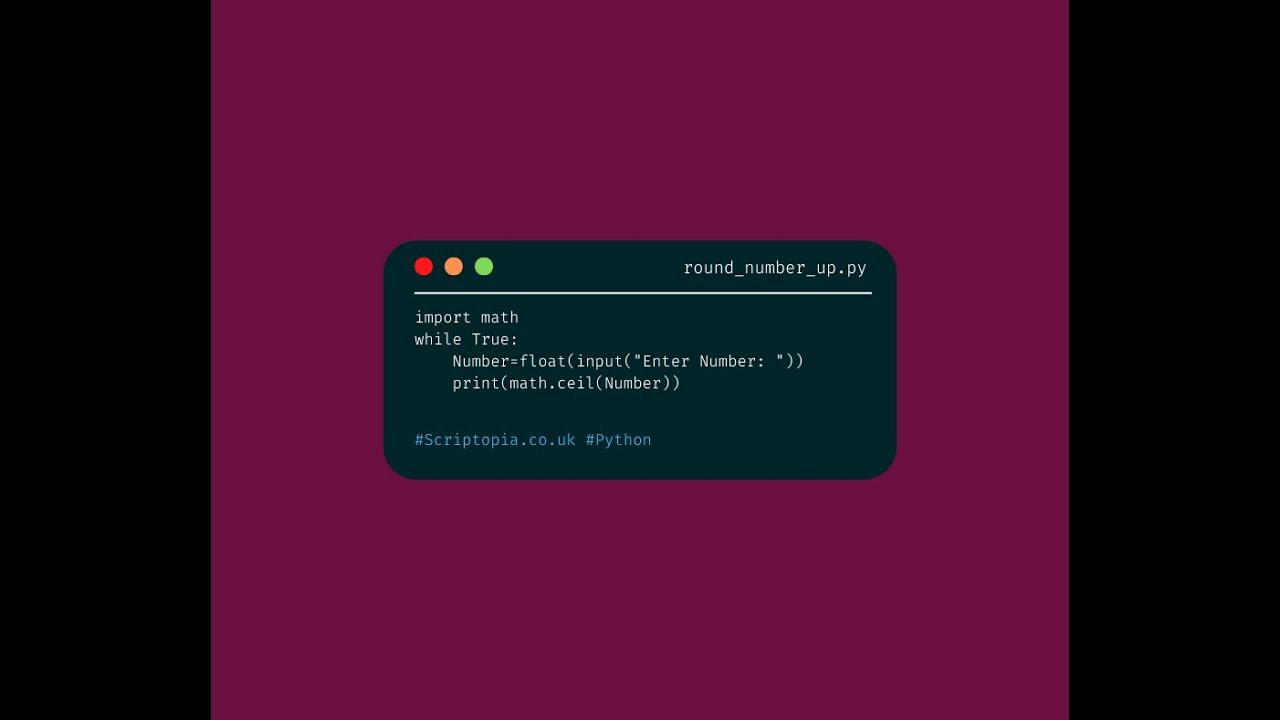 Python Math - Round up numbers in Python
