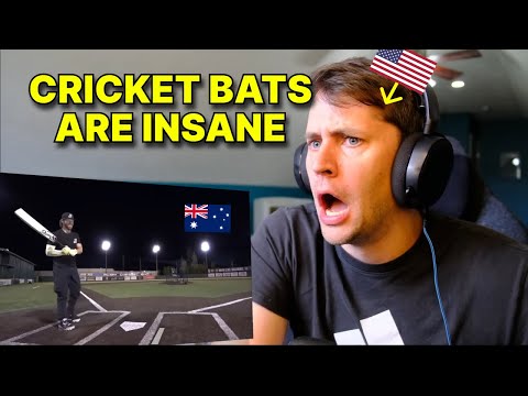 American reacts to CRICKET bat vs BASEBALL bat
