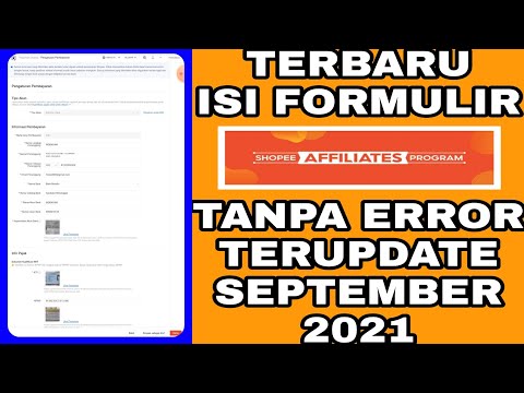 TERBARU❗CARA ISI FORMULIR DAN PAJAK PEMBAYARAN SHOPEE AFFILIATE TANPA ERROR