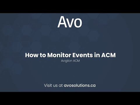 How to Monitor Events in ACM
