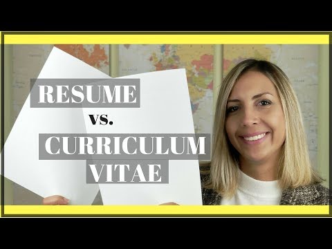 DIFERENCIAS ENTRE RESUME Y CURRICULUM VITAE