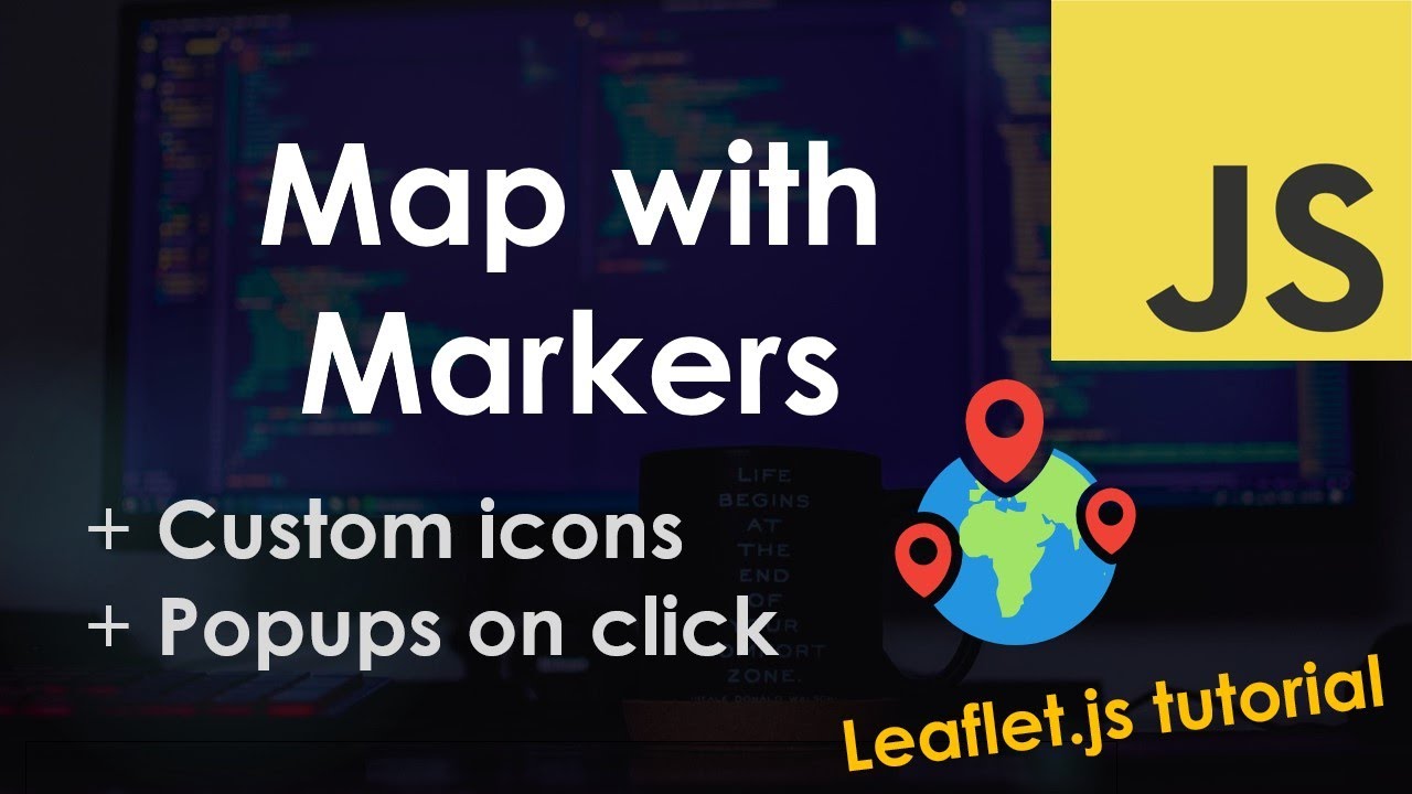 Map with Markers using Leaflet | JavaScript Tutorial