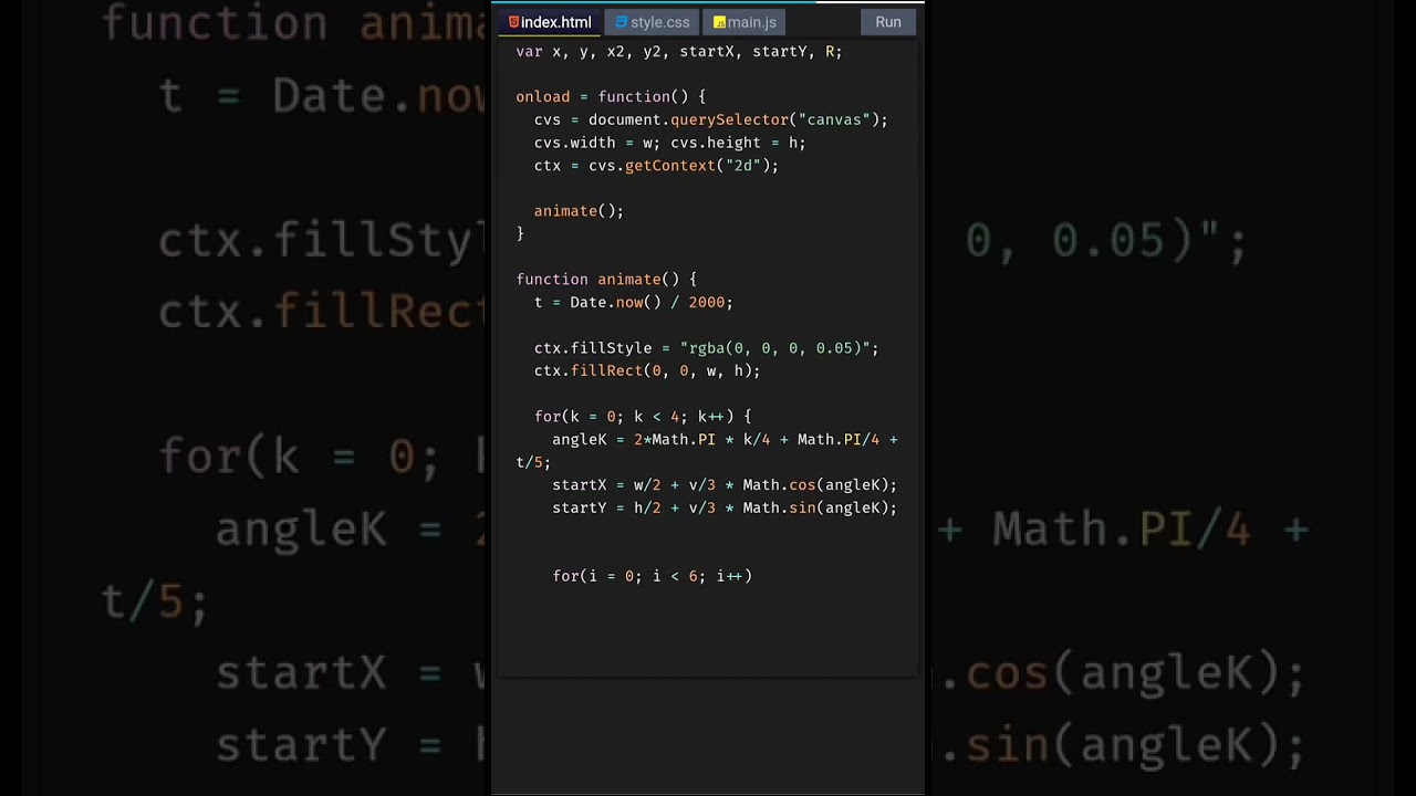 Create Circle Particles with HTML Canvas | HTML5 Canvas Tutorial #shorts #coding #JavaScript