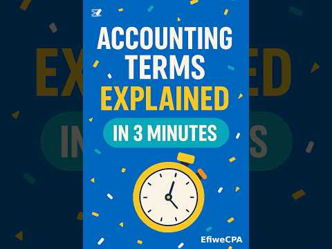 Accounting Terms Explained in Just 3 Minutes!Perfect for beginners and accounting students. #finance