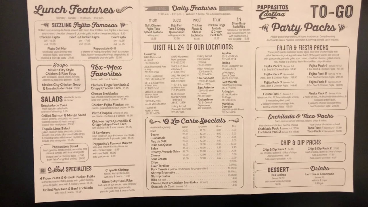 Pappasito's Prices