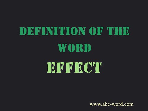 Definition of the word "Effect"