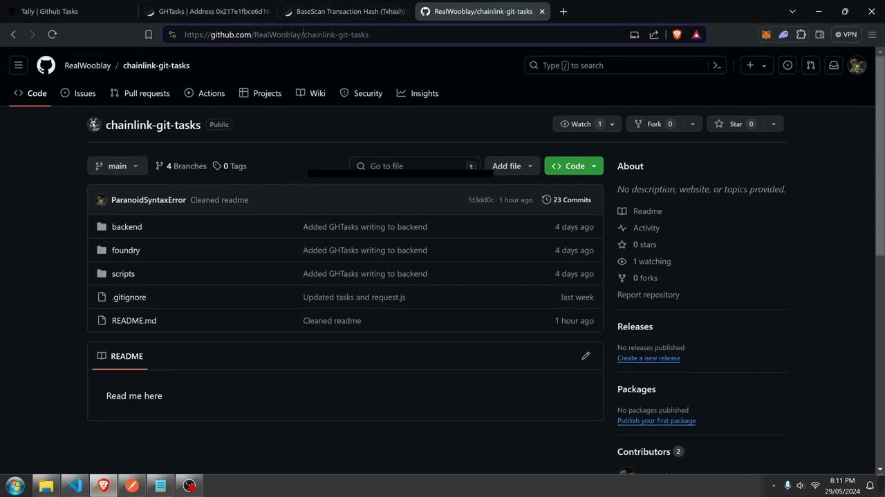GitHub Tasks - Chainlink 2024 Block Magic Hackathon