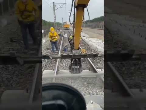 Fixação de trilhos de linhas ferroviárias #Shorts #Engenharia