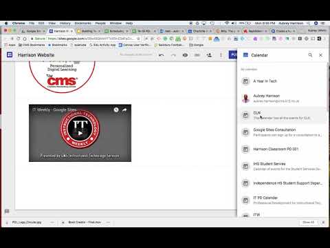Embedding a Google Calendar In Google Sites