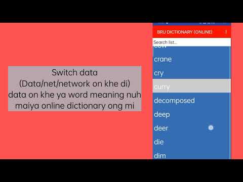 BRU DICTIONARY-TUTORIAL
