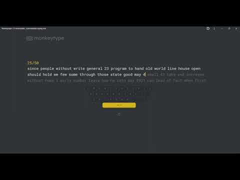 Monkeytype A minimalistic, customizable typing test