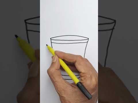 Draw a bucket easy for beginners #drawing