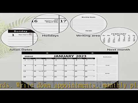 Desk Calendar 2023 - January 2023- June 2024,18-Month Large Desk/Wall Calendars,17''X 12'',Perfect