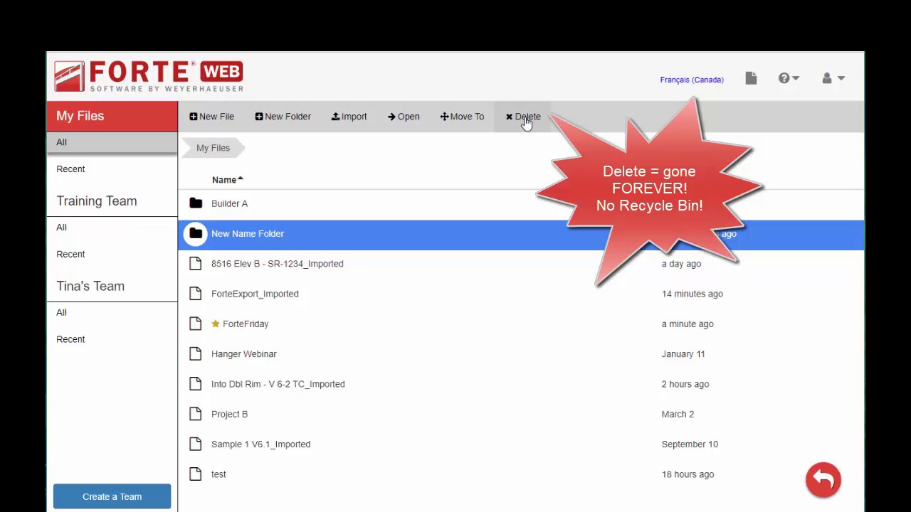 ForteWEB Training: File Manager