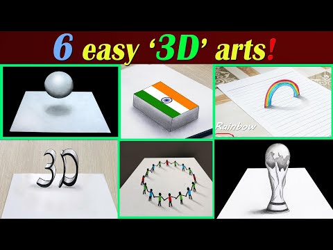 6 Easy 3D Drawing Tutorial ! ???? Easy 3D illusion Drawing tutorials (Part 3)