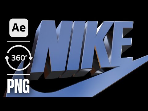 How To Extrude And Rotate PNG Logo In After Effects / 3D Chrome Logo