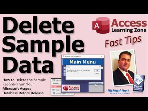 How to Delete the Sample Records From Your Microsoft Access Database Before Release