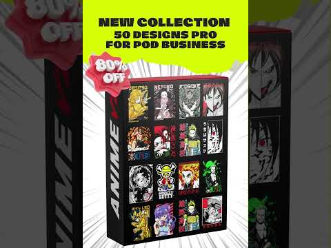 ANIME BUNDLE | 50 INSPIRED ANIME DESIGN FILES PNG | EPS | AI #shorts #anime