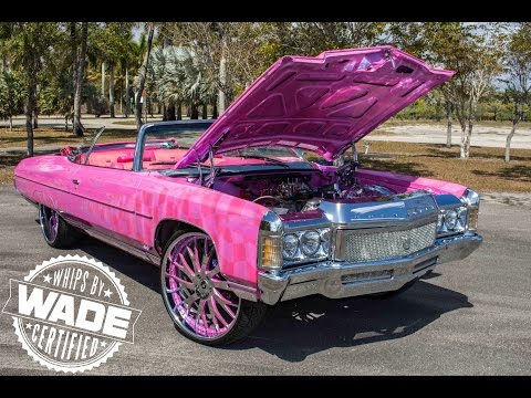 This pink 1971 Chevrolet Impala donk is impressive