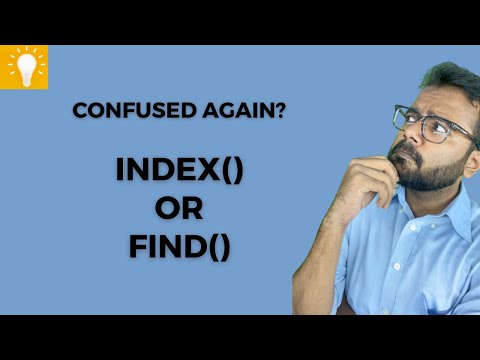 Python: index() vs find()