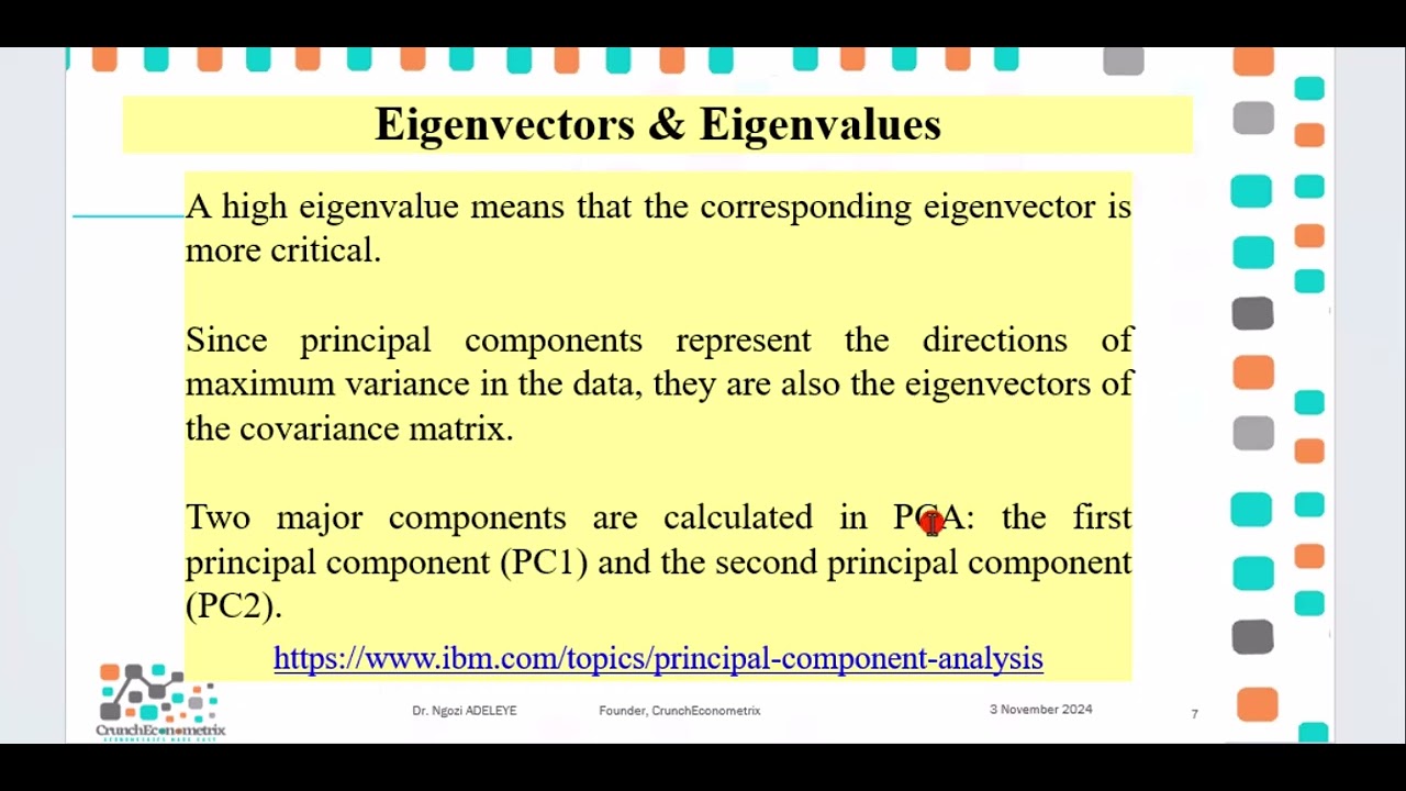 Introduction to Principal Component Analysis (PCA) #pca #principalcomponentanalysis #eigenvalues
