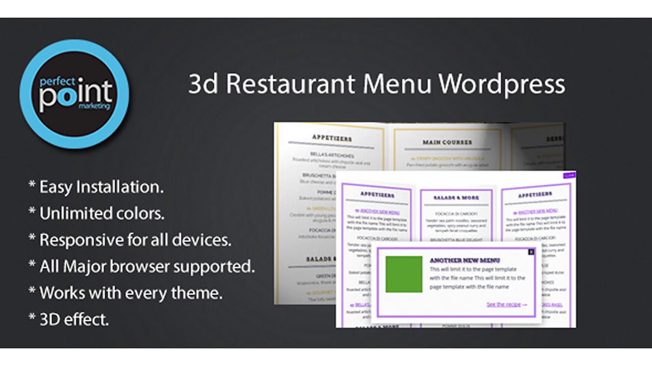 3D Restaurant Menu Wordpress | Codecanyon Scripts and Snippets