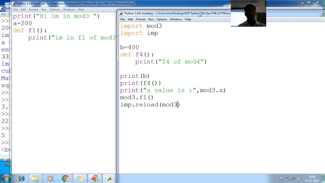 122 Python Module Reloading Python Programming Tutorial for beginner to advance with Source Code