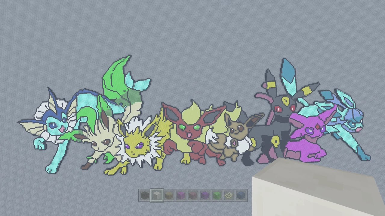 Pokemon Pixelart Timelapse - Eevee Evolutions
